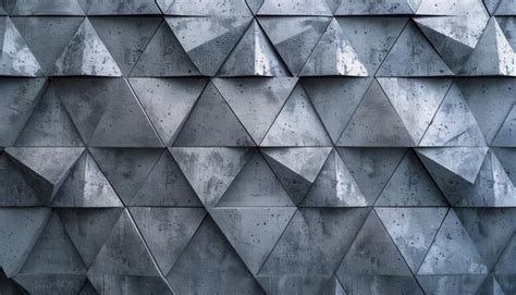 Premium Photo Textured Geometric Wall With Triangular Patterns In