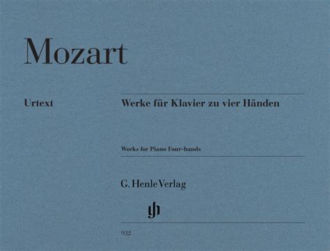 Mozart Works For Piano Four Hands Heritage Music Uk