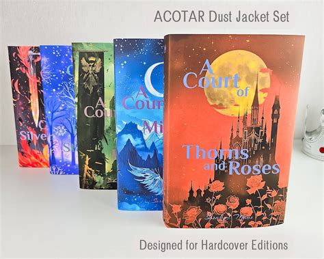 Hardcover Acotar Dust Jacket Set Digital Download Printable Fantasy