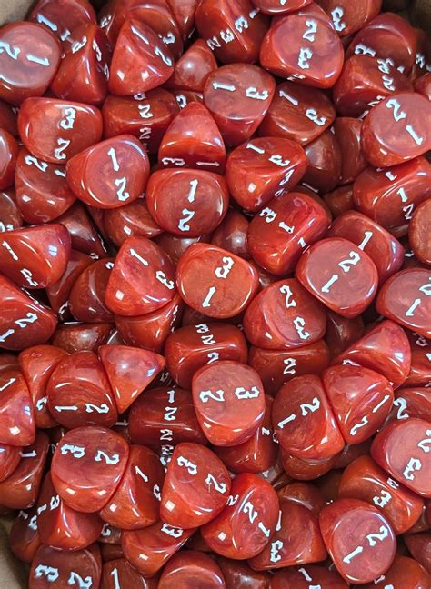 Red And White D3 Dice Custom Resin Wargaming Dice Thetopdice