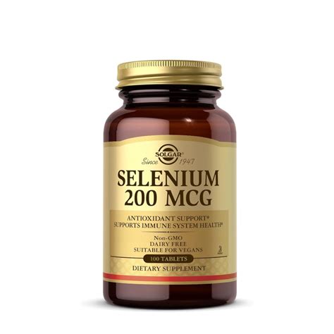 Solgar Selenium 200mg Tablets X100 Farmatogo