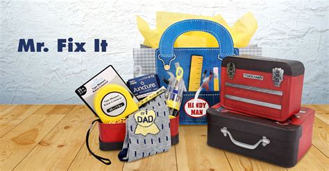A Fathers Day Themed T Assortment Including Tool Box Themed Ting Supplies And Tools