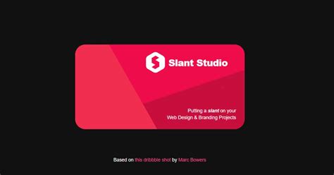 Top CSS Business Cards Examples