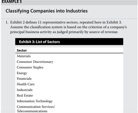 Industry Classifications Rcfa