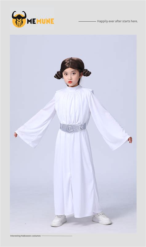 儿童星球大战莱娅公主裙万圣节装扮派对服装电影人物角色扮演衣服 阿里巴巴