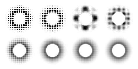 Pop Art Dots Half Tone Pattern Round Border Vector Image