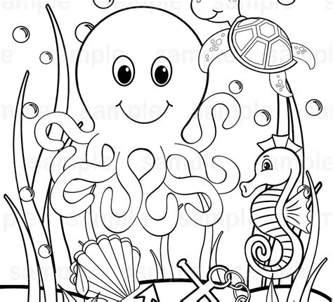 Preschool Ocean Coloring Pages