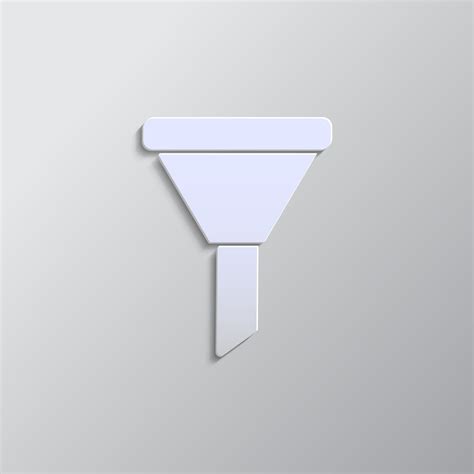 database server funnel paper style icon grey color vector background paper style vector