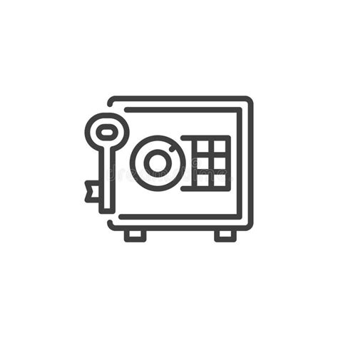 Safe Password Manager Line Icon Stock Illustration Illustration Of
