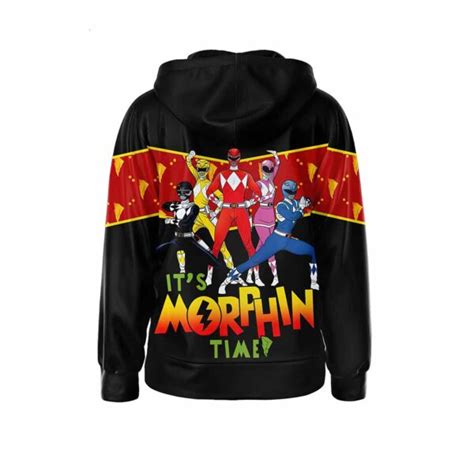 Mighty Morphin Power Rangers Its Morphin Time Hoodie Nouvette