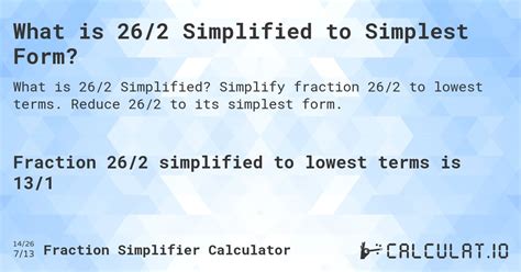 What Is Simplified To Simplest Form Calculatio