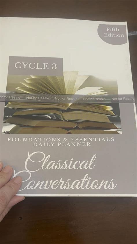 Foundations And Essentials Classical Conversations Cycle 3 Workbook And Planning Homeschool