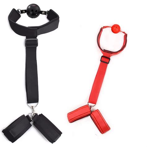 Erotic Handcuffs Mouth Gag Bdsm Bondage Restraints Sex Toys For Couples