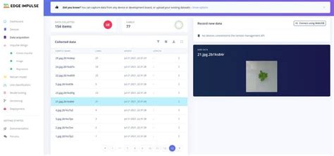 Edgeimpulse Dashboard After The Dataset Is Ingested Download Scientific Diagram
