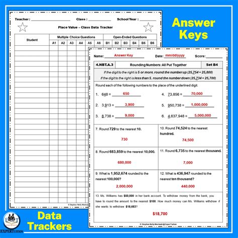 Place Value Number Forms Compare Order And Round Numbers Worksheets