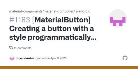 Materialbutton Creating A Button With A Style Programmatically Does Not Set All Attributes
