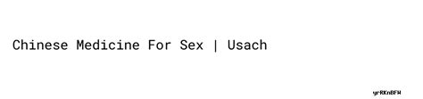 Chinese Medicine For Sex Usach
