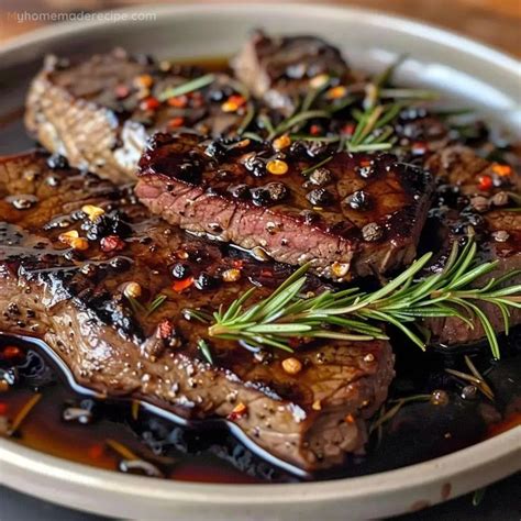 Sweet Balsamic Marinated Steak With Garlic And Rosemary My Homemade Recipe Recipe Beef