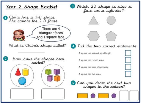 Year 2 Shape Classroom Activity Booklet Etsy