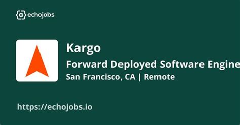 Kargo Is Hiring Forward Deployed Software Engineer San Francisco Ca Python Java C R