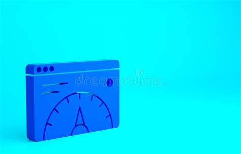 Blue Web Analytics Information And Development Website Statistic Icon Isolated On Blue