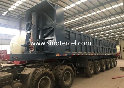 Capacity 24cbm Tipper Semi Trailer Truck With Leaf Spring Suspension