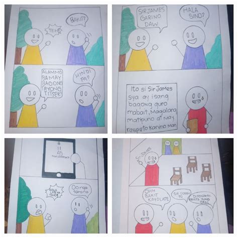 Easy Tagalog Komiks Four Panels Comics Tagalog Drawing Comics Strip
