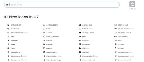 Liste Complète Des Codes Css Unicode De La Police Dicônes Font Awesome