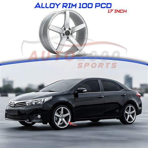 Universal Silver 17 Inch Alloy Wheels Alloy Rims