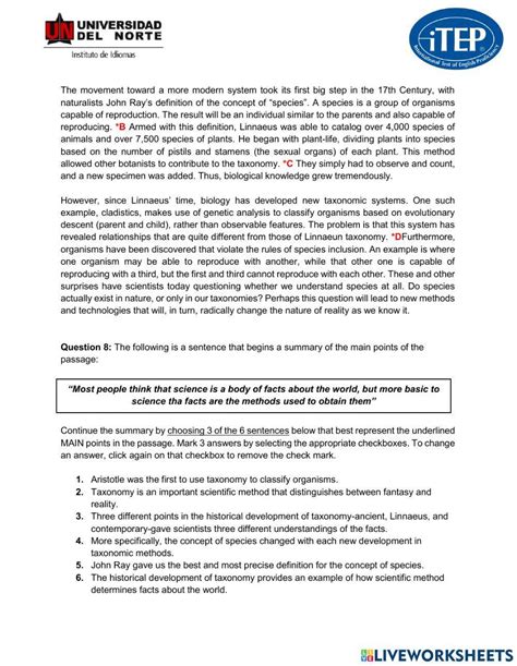 Itep Reading Free Interactive Worksheets 821627