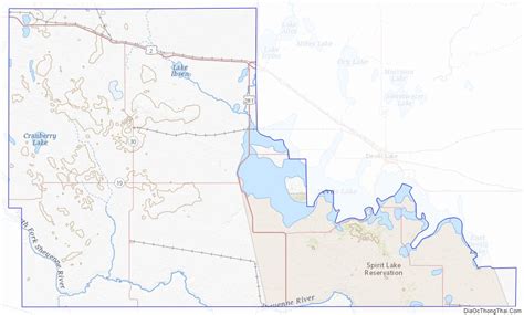 Map Of Benson County North Dakota