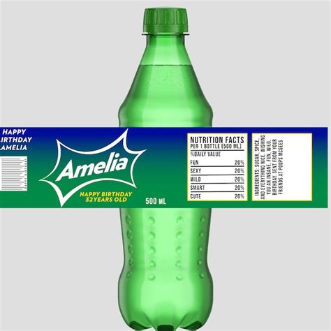 Sprite Can Wrapper Template Etsy