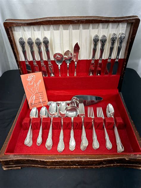 62pc Silver Plated Flatware By Gorham The New Elegance Pattern Etsy