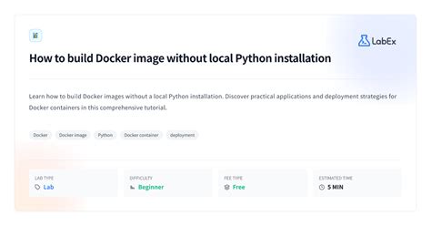 How To Build Docker Image Without Local Python Installation Labex
