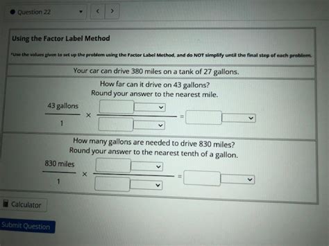 Solved Using The Factor Label Method Use The Values Given