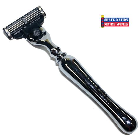 Colonel Conk Mach3 Chrome Multi Blade Cartridge Razor Shave Nation