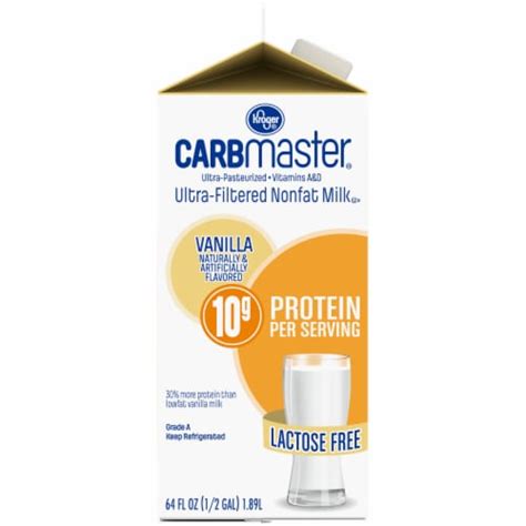 Kroger® Carbmaster® Ultra Filtered Nonfat Vanilla Milk Half Gallon 1 2