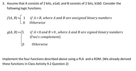 Solved PLEASE USE PLA And ROM And Ill Make Sure To Give You Chegg Com