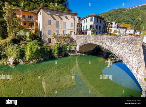 Ponte A Serraglio Bridge River Lima Bagni Di Lucca Tuscany Italy