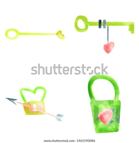 Vector Cute Objects Elements Valentines Day Stock Vector Royalty Free