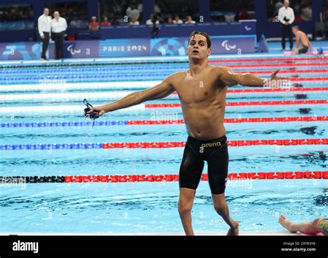 Paris France August 29th 2024 Ugo Didier Of Team France Celebrates