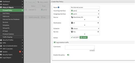 technical tip blocking host internet access fortinet community
