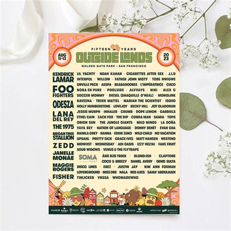 Outside Lands 2023 Lineup Poster