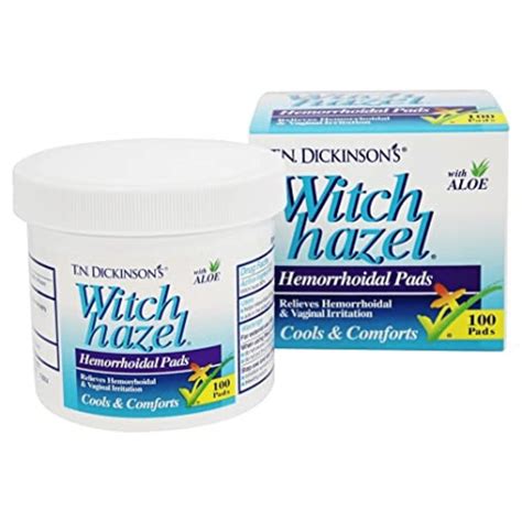 Tn Dickinsons Witch Hazel Hemorrhoidal Pads 100 Count 10086280