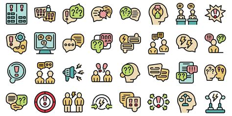 Argument Icons Set Vector Flat 25505648 Vector Art At Vecteezy