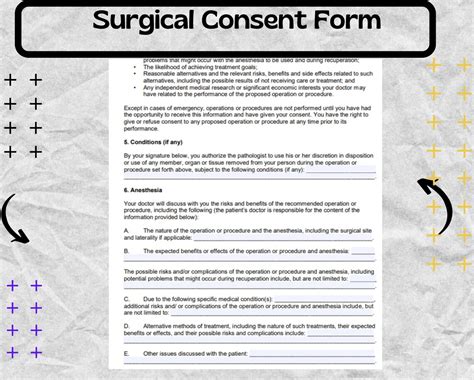 Surgical Consent Informed Consent To Surgery Surgical Consent Form