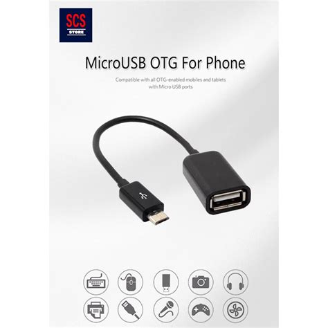 Micro Usb Otg Cable Adapter For Android Shopee Malaysia