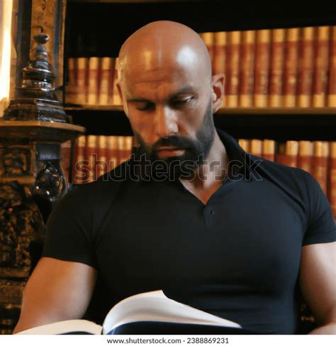 「bald Man Black Beard Black Eyes」のai生成画像、2388869231 Shutterstock