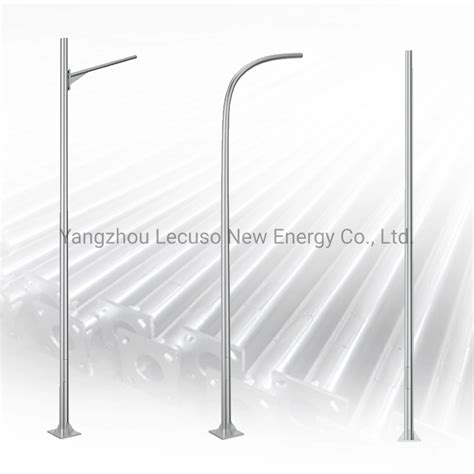 8m Solar Lamp Pole Galvanized Highways Road Hexagon Light Pole Government Project Lamp Post
