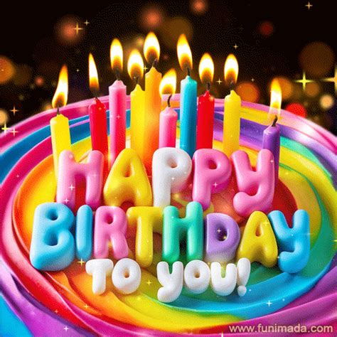 Animated Happy Birthday Cakes Free Cake Info Animated Birthday Card